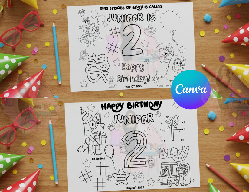 2 Blue Dog Activity Play Mats - Canva Template – The Crafting Lair